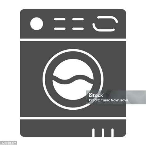 세탁기 솔리드 아이콘입니다 흰색에 격리된 와셔 벡터 그림입니다 가전 제품 글리프 스타일 디자인 웹 및 응용 프로그램을 위해 설계 Eps 10 가사 집안일에 대한 스톡 벡터