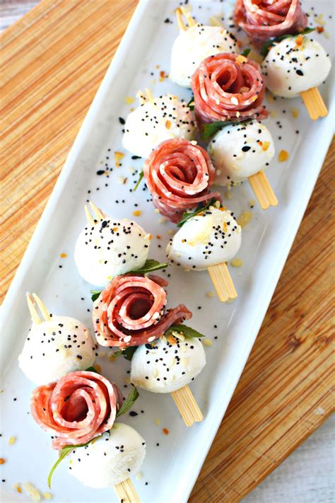 Salami Roses With Mozzarella Balls Viral Salty Side Dish