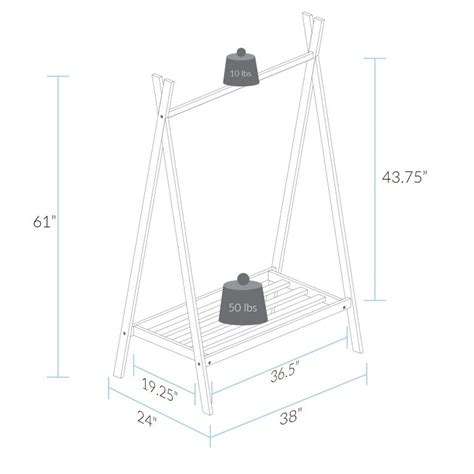 Teepee Coat Rack With Shelf Casual Home
