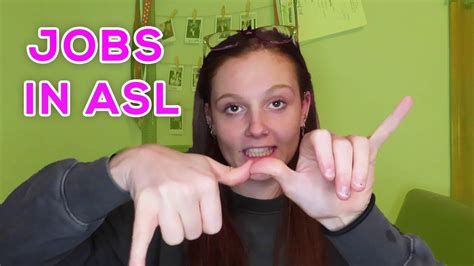 Jobs In Asl Basic American Sign Language Youtube