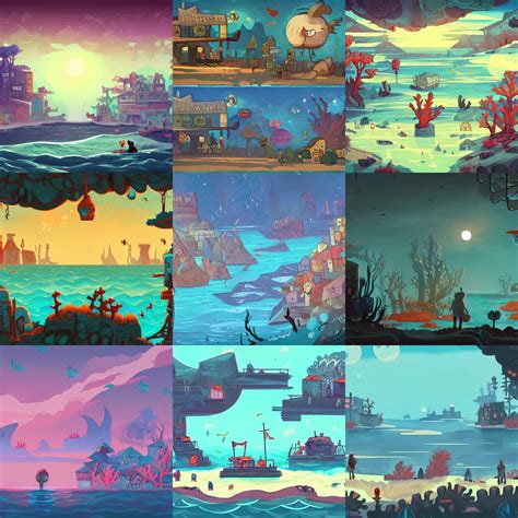 Beautiful Art For A 2d Side Scroller Game Set In A Stable Diffusion