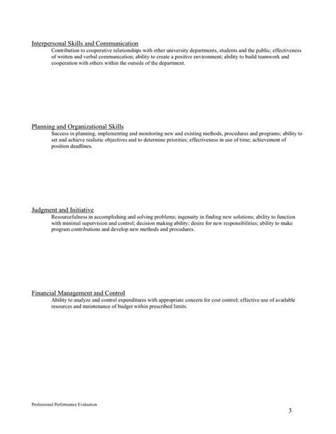 Professional Performance Evaluation In Word And Pdf Formats Page 3 Of 6