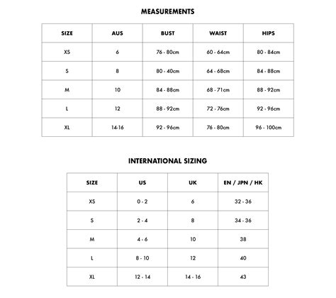 Onia Sizing Chart Factory Sale