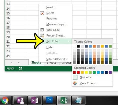 Excel Worksheet Tab Color
