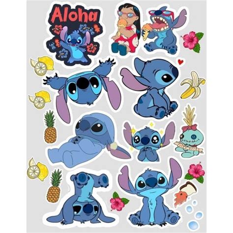 خرید و قیمت استیکر برچسب بدون برش طرح استیچ Stitch مناسب بولت ژورنال، پلنر و از غرفه 🌀آراکو آرت🌀