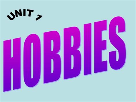 Hobbies Ppt