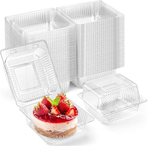 Zezzxu 100 Pack Clear Plastic Take Out Food Containers