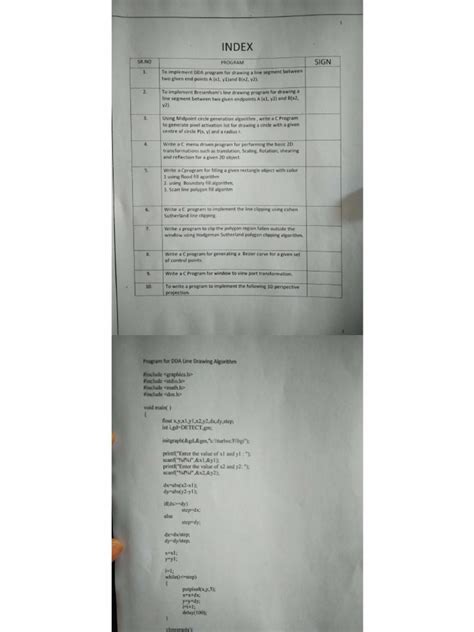 computer graphics practical file pdf