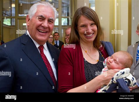 Us Secretary Of State Rex Tillerson Greets Us Embassy Staff And