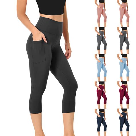 Back To School Sales Biztdjrk High Waisted Capri Leggings For Women