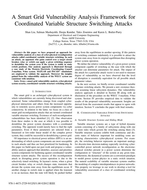 Pdf A Smart Grid Vulnerability Analysis Framework For Coordinated