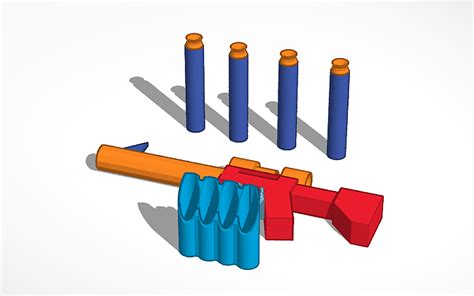 3d Design Toy Gun Tinkercad