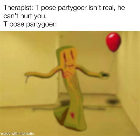 T Pose Partygoer Backrooms