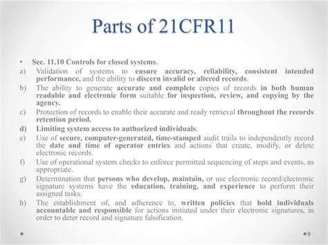 21 Code Of Federal Regulation PPTX Computing Technology Computing
