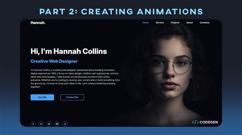 simple animating for the portfolio website using css webdesign