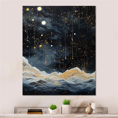 Mercer41 Abstract Gold And Black Constellation Abstract Collages