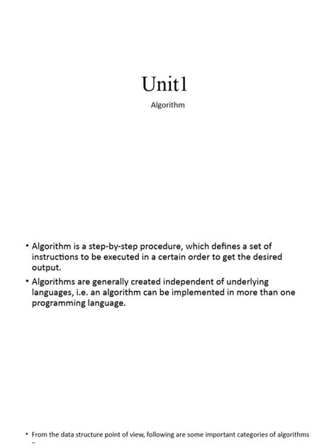 Unit1 Algorithm Pdf Algorithms Dynamic Programming