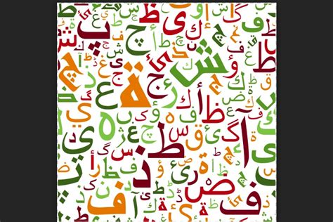 مجموعه وکتورهای لایه باز حروف الفبای فارسی و عربی کد 27460