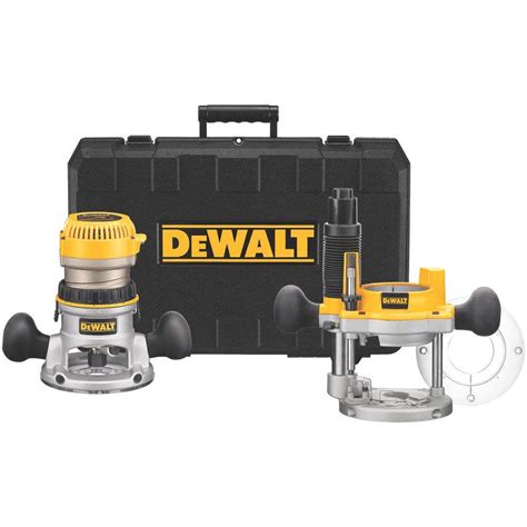 Dewalt 2 1 4 Hp Electronic Variable Speed Fixed Base And Plunge Router