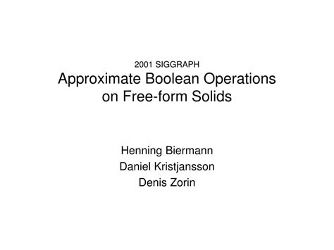 Ppt Introduction To Boolean Operations On Free Form Solids Powerpoint