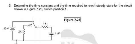 Solved Determine The Time Constant And The Time Required Chegg