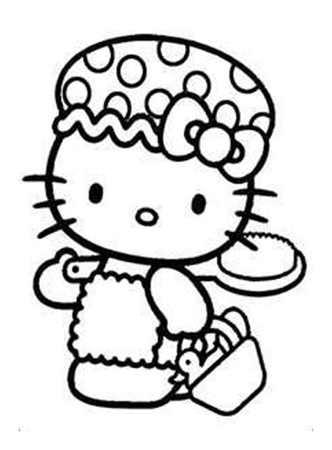 8 Very Pretty Disney Hello Kitty Cartoon Coloring Pages