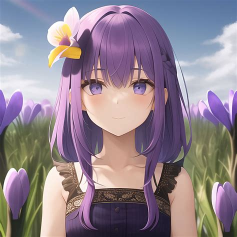 Girl With Purple Hair By Krzychumen On Deviantart