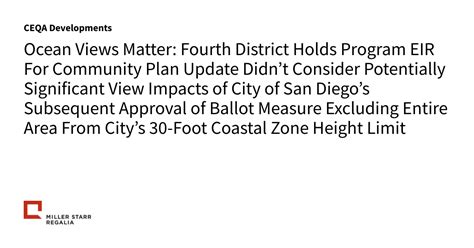 ocean views matter fourth district holds program eir for community plan update didn t consider