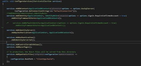 Asp Net Core AddIdentity Fails InvalidOperationException