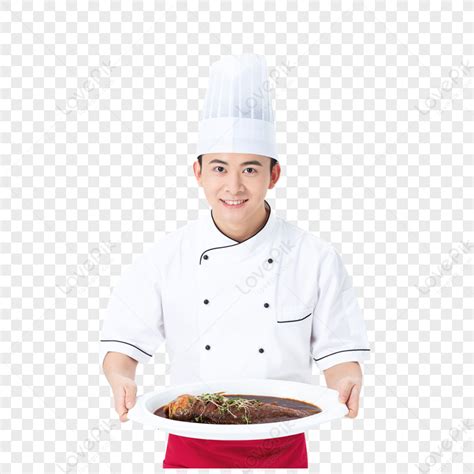 찐 생선 요리를 들고 요리사 Png 일러스트 무료 다운로드 Lovepik