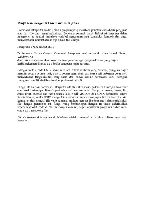 Doc Penjelasan Mengenai Command Interpreter