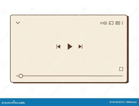 vector y2k video player window nostalgic ui retro computer interface