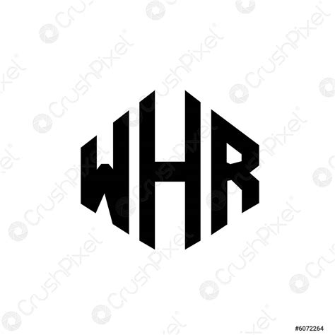 Whr Letter Logo Design With Polygon Shape Whr Polygon And Stock