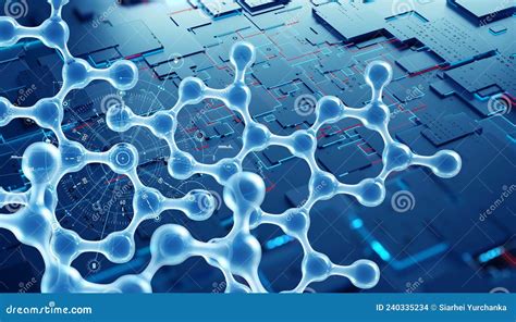 Nano Computer Chip Technology Stock Illustration