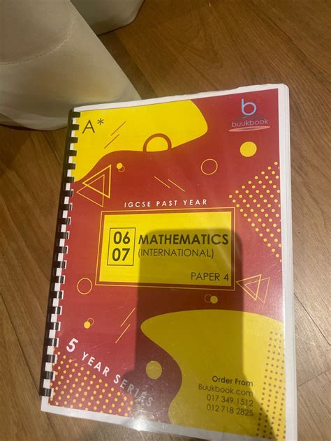 Igcse 0607 International Maths Paper 4 Past Year Paper Hobbies And Toys