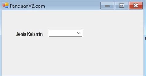 membuat combobox dropdown tanpa database ~ panduan pemrograman visual