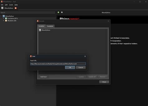 Rhinopython Dash Docset Rhino Developer Mcneel Forum