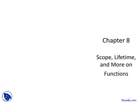 Global Scope Of Identifier Problem Solving And Structured Programming Lecture Slides Docsity