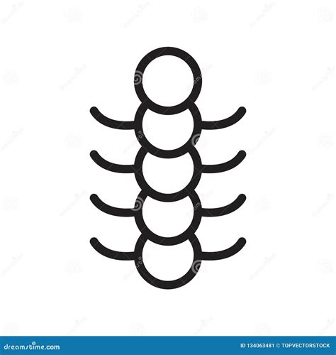 Worms Icon Vector Isolated On White Background Worms Sign Line Symbol Or Linear Element