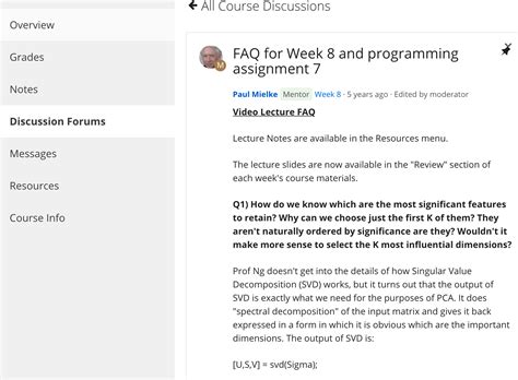 Coursera机器学习课程资源 Csdn博客