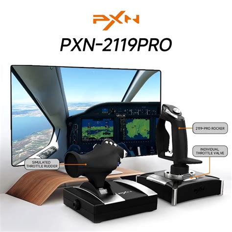 Pxn 2119 Pro 비행 시뮬레이터 게임 패드 Pc데스크탑 및 Ps4 호환 비행 조이스틱 컨트롤러 진동 기능 지원