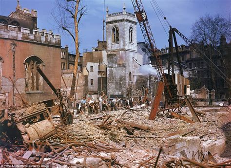 Colour Pictures Revealed Of London Blitz From Nazi Bombers In World War
