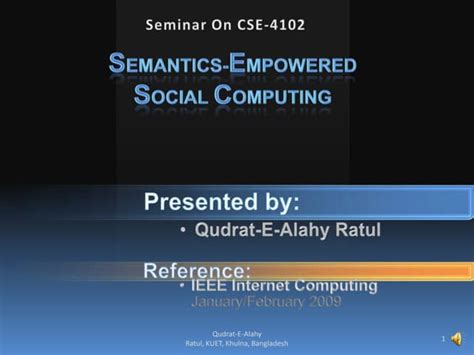 Semantics Empowered Social Computing Pptx