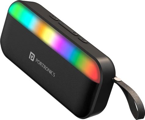 Portronics Radian 16w Bluetooth Stereo Soundbar With Multicolour Led Lights In Built Fm Radio