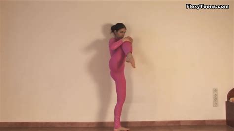 Perfect Body Teen Irina Galkina Stretching Her Legs On Floor Naked