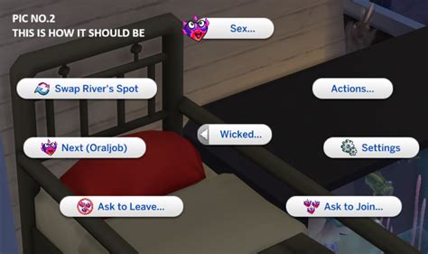 how to disable non sexual interactions menu during sex wickedwhims