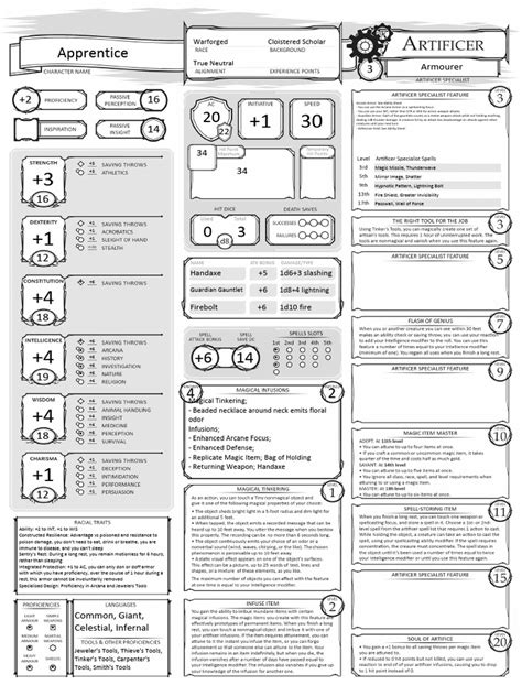 Artificer Lvl 3 Pdf