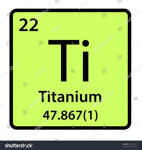 Element Titanium Periodic Table Stock Illustration 298533470 Shutterstock