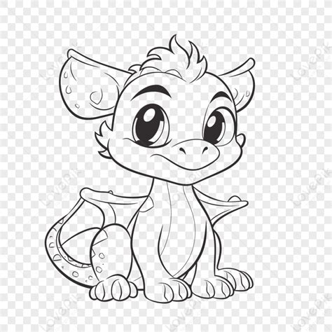 귀여운 아기 드래곤 색칠공부