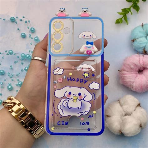 قاب گوشی Galaxy A25 سامسونگ ژله ای عروسکی برجسته گوش دار جاکارتی Happy